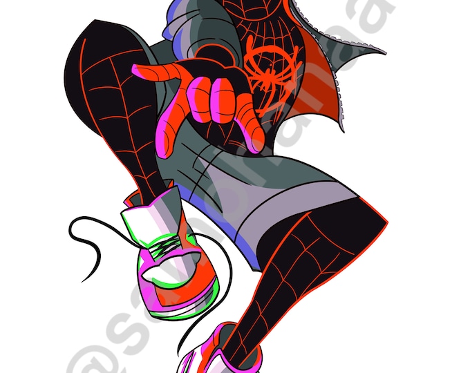 Miles Morales Logo SVG PNG DXF Cut Files Layered Cricut - Etsy Hong Kong
