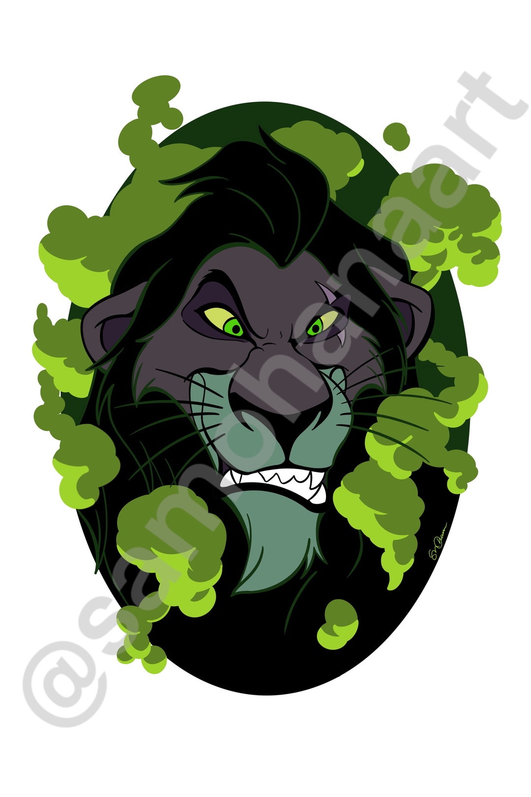 Scar | Be Prepared | the Lion King Inspired Large Poster by Sam Ohana ...