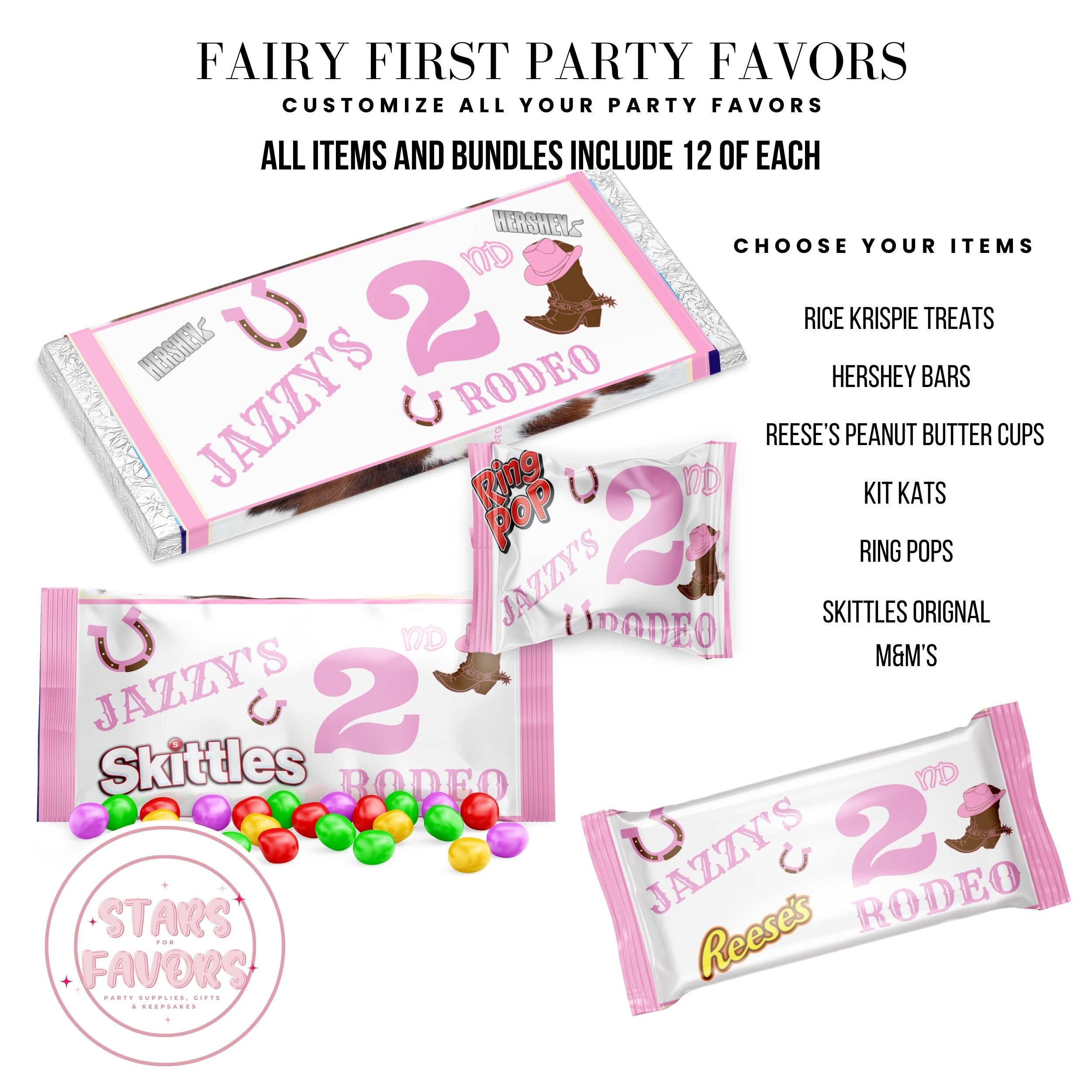 Pink Rodeo Birthday Party Custom Party Favor Custom Party Bundle,party ...