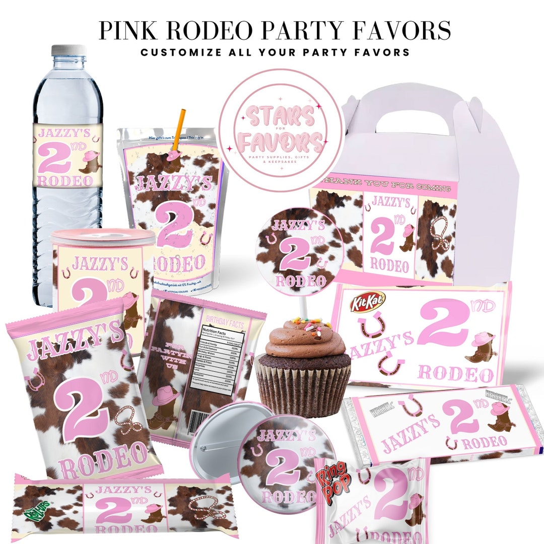 Pink Rodeo Birthday Party Custom Party Favor Custom Party Bundle,party ...