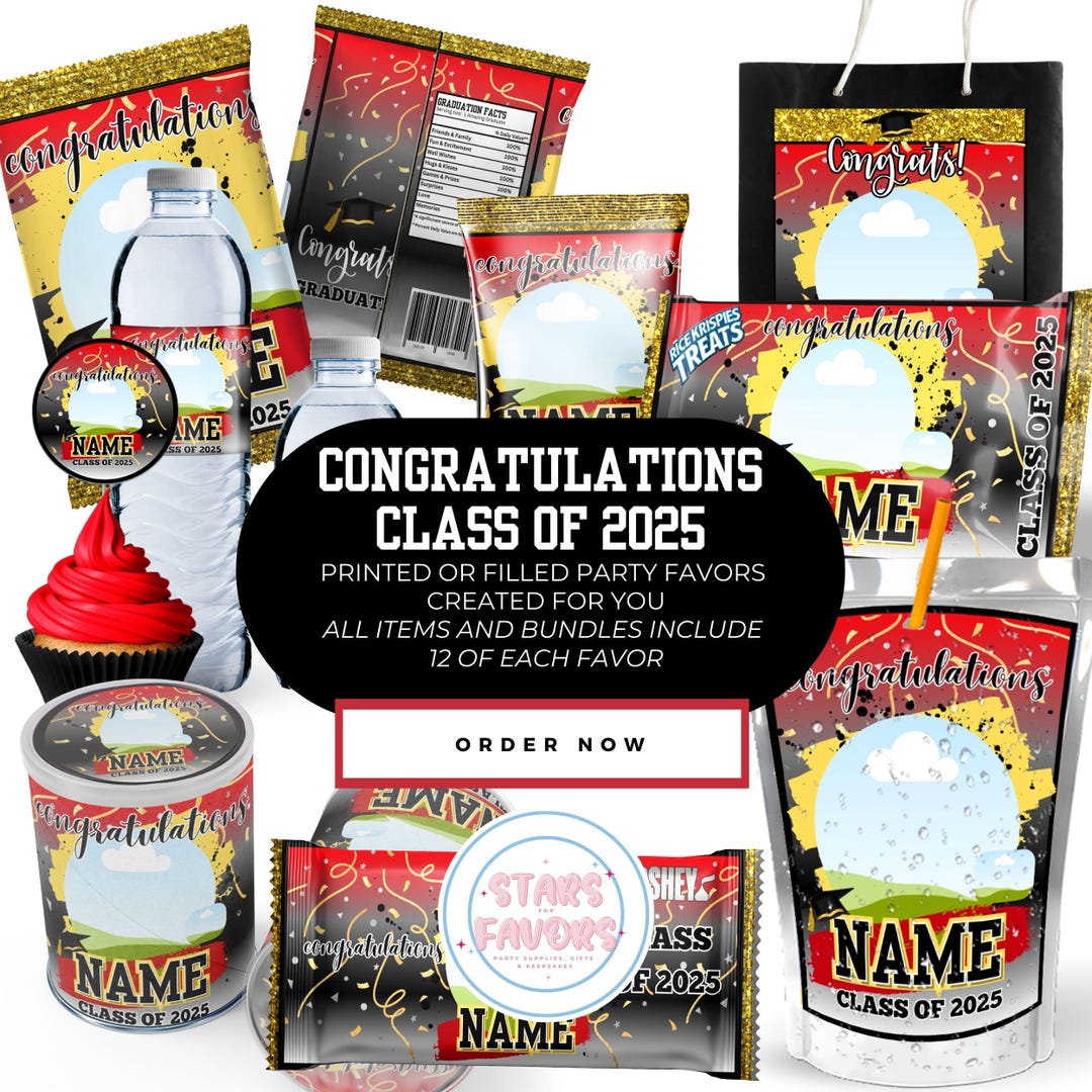 Congratulations Class of 2025 Graduation Custom Party Favor Custom ...