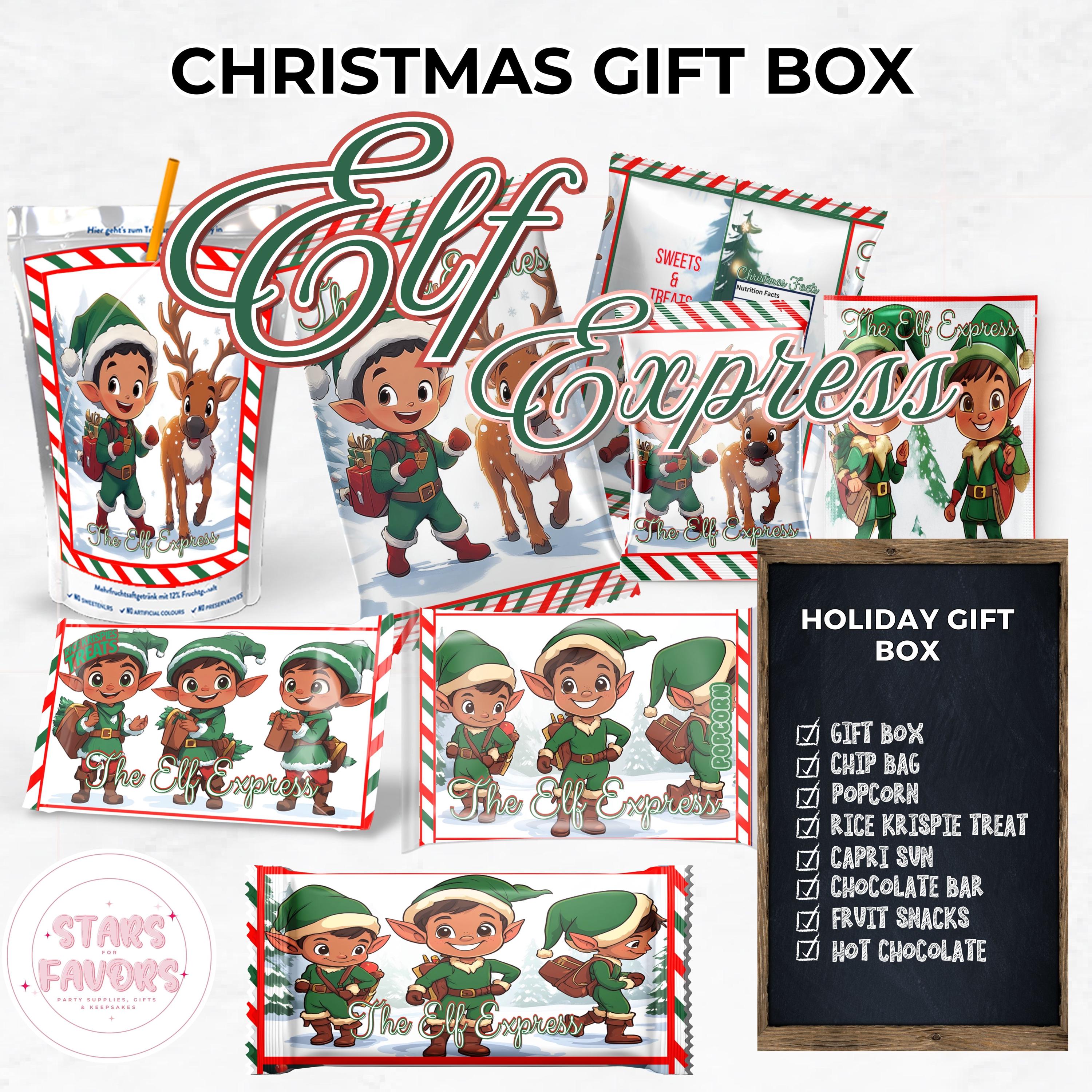 Elf Express Christmas Eve Gift Box: Treats & Surprises Filled Favors - Etsy