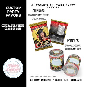 Congratulations Class of 2025 Graduation Custom Party Favor Custom ...