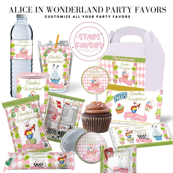 Custom Chip Bags Alice In Wonderland Etsy