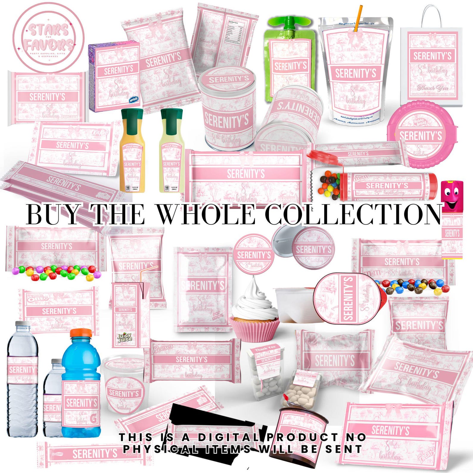 Toile Du Jouy Safari Ring Pop Wrapper: Custom Party Favor (digital ...