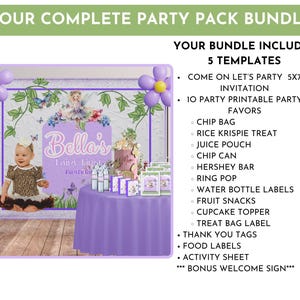 Fairy First Birthday Party Labels, Fairy Party Invite, Fairy Printable ...