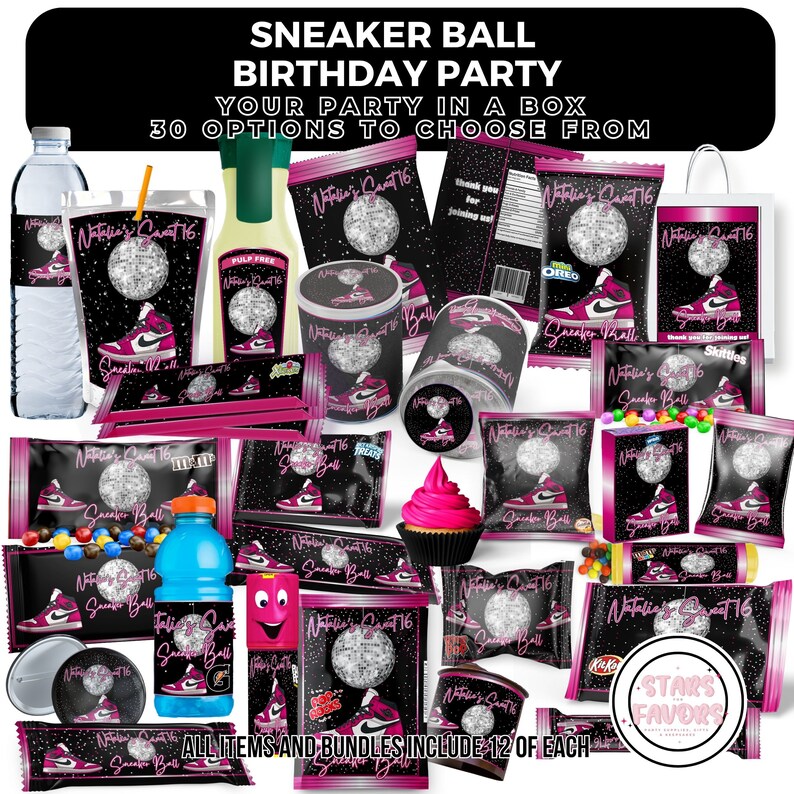 Sneaker Ball Birthday Party Custom Party Favor Custom Party Bundle ...