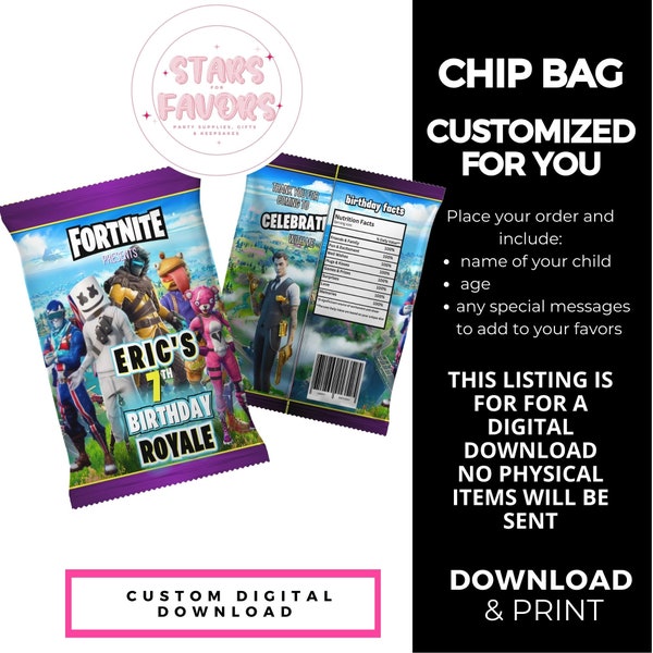 Custom Chip Bags - Etsy
