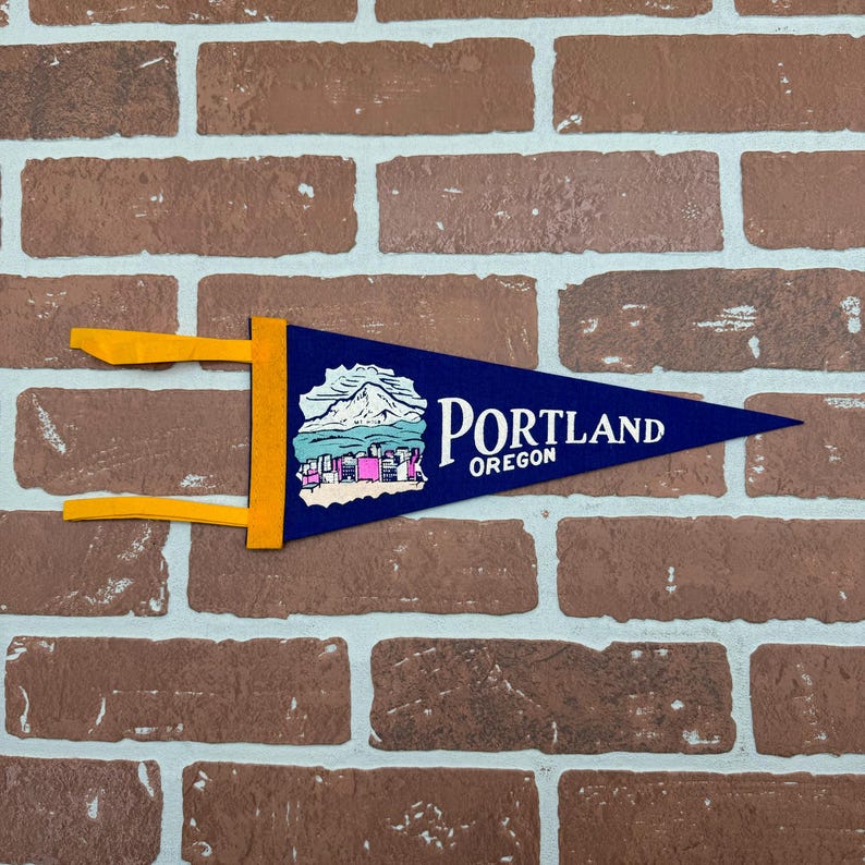 Authentic Vintage American Cities Pennants Unique Wall Decor Gift for ...