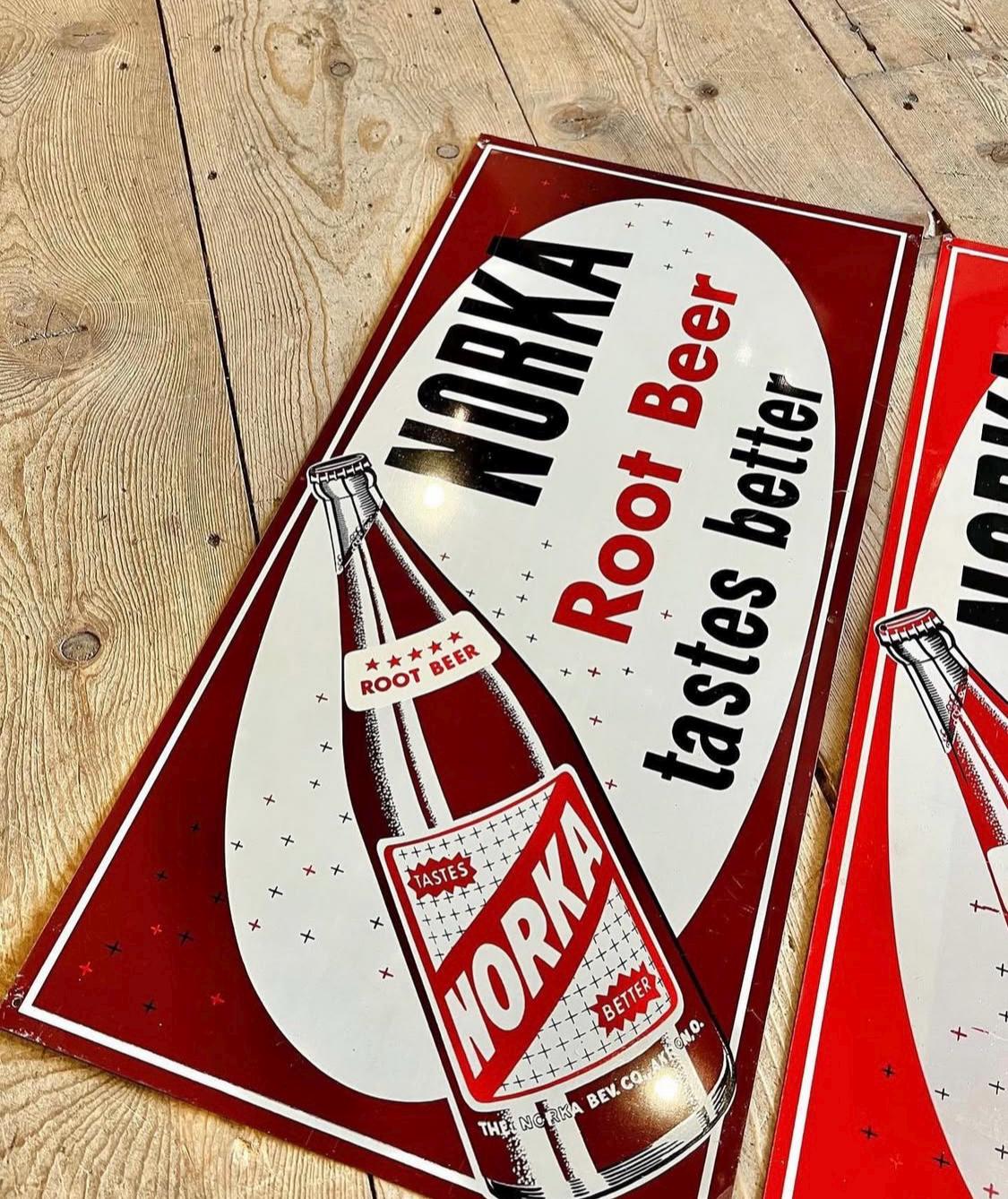 1950s Vintage Norka Soda Signs | Vintage Soda Sign, 1950s Wall Decor ...