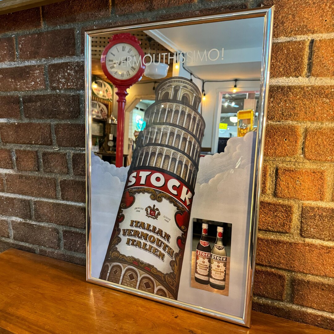 Rare 1970s Italian Vermouth Bar Mirror Sign | Mid-century Collectible ...