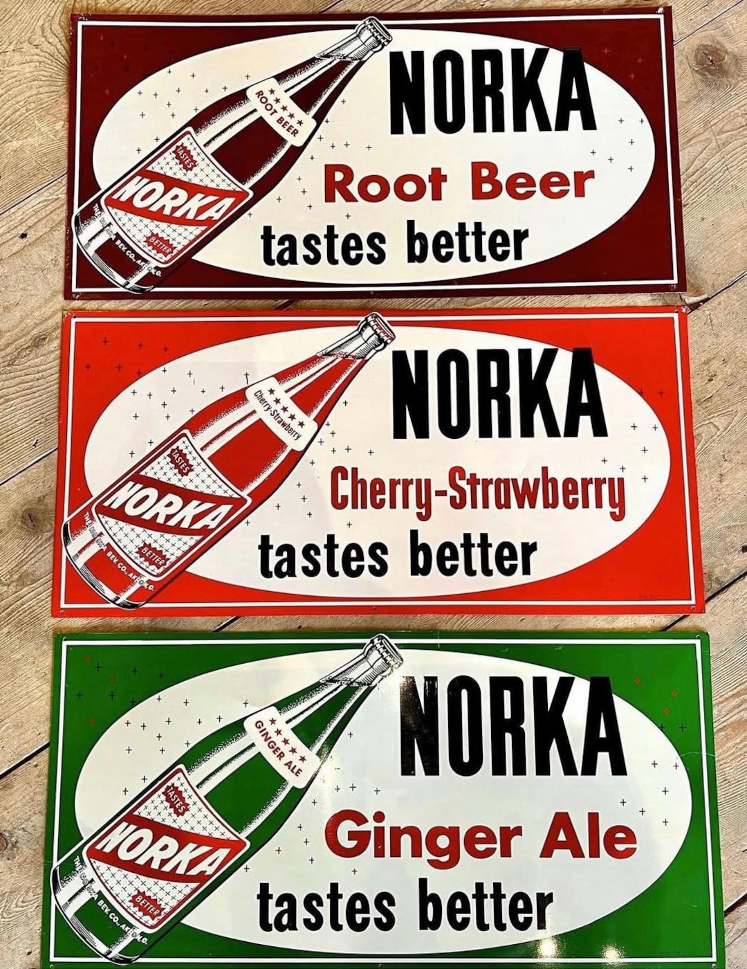 1950s Vintage Norka Soda Signs | Vintage Soda Sign, 1950s Wall Decor ...
