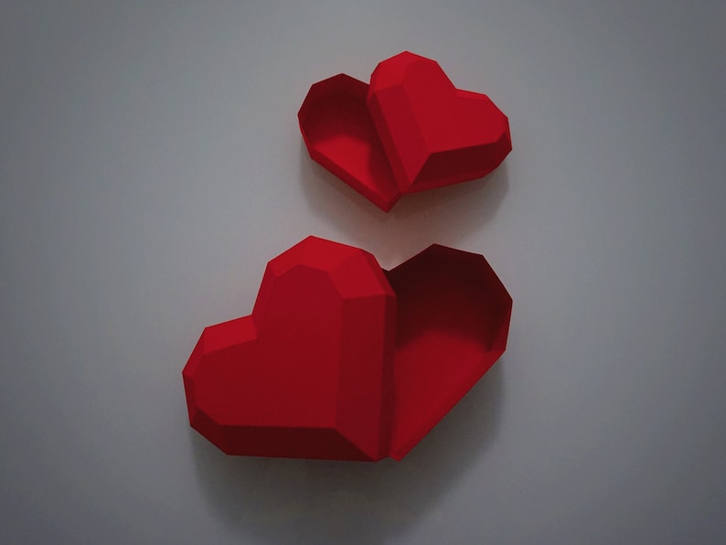 Heart Box Papercraft, Box SVG, DIY Gifts, Prints - Etsy