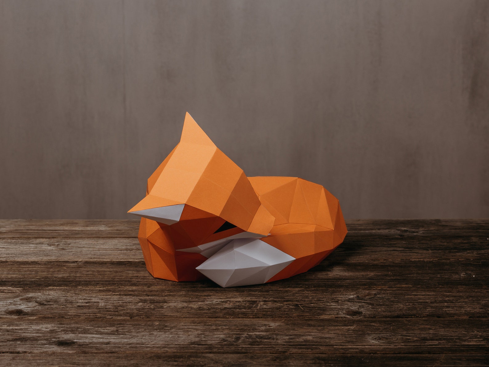 Fox Papercraft Paper Sculpture With Instructions - Etsy