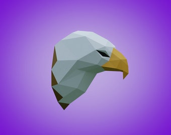 Papercraft EAGLE Head Pepakura, Handmade Gift, Home Decor - Etsy