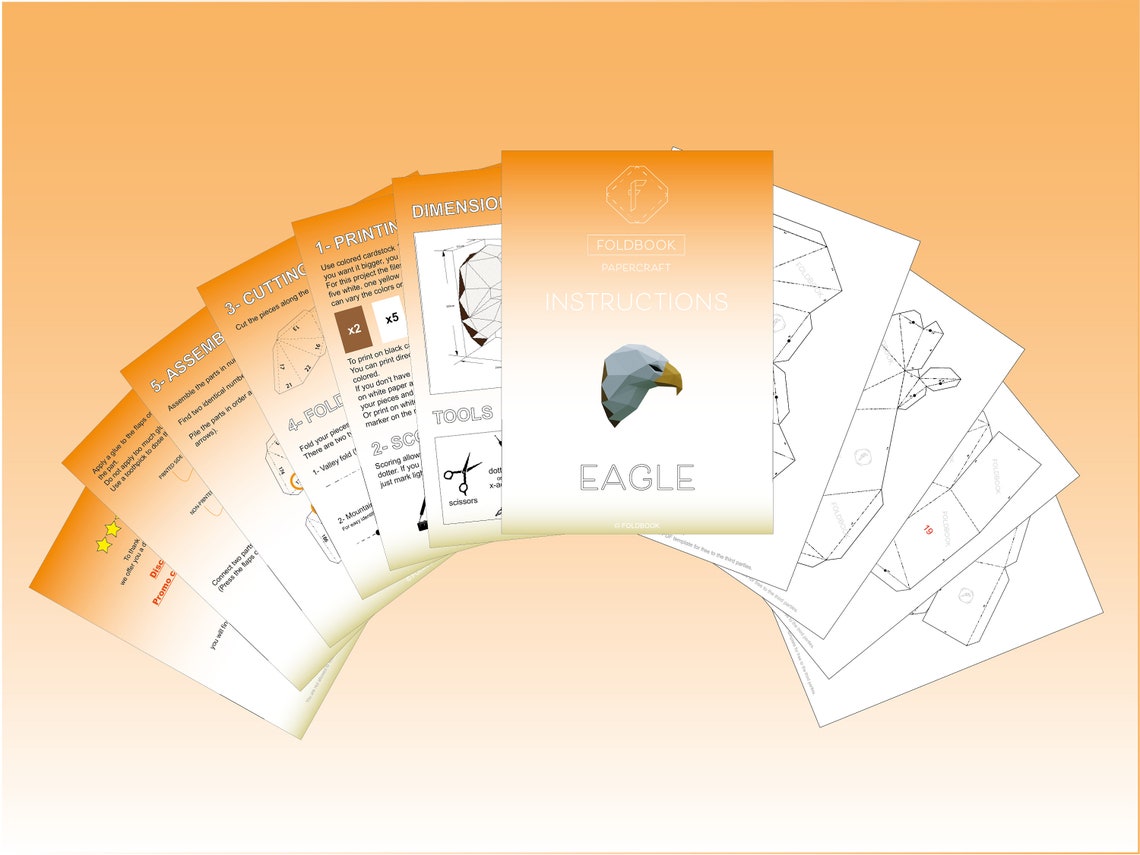 Papercraft EAGLE Head Pepakura, Handmade Gift, Home Decor - Etsy