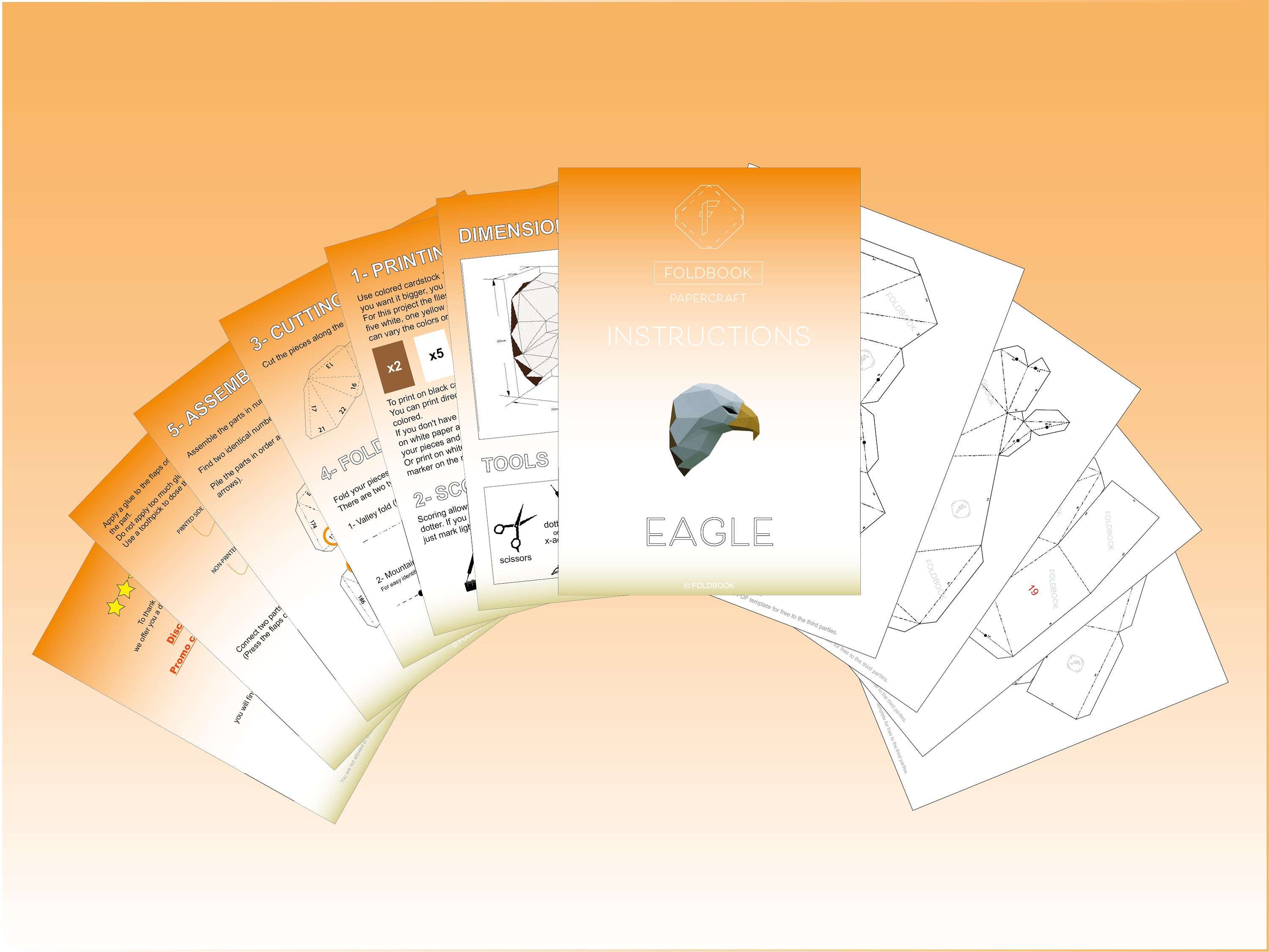 Papercraft EAGLE Head Pepakura, Handmade Gift, Home Decor - Etsy