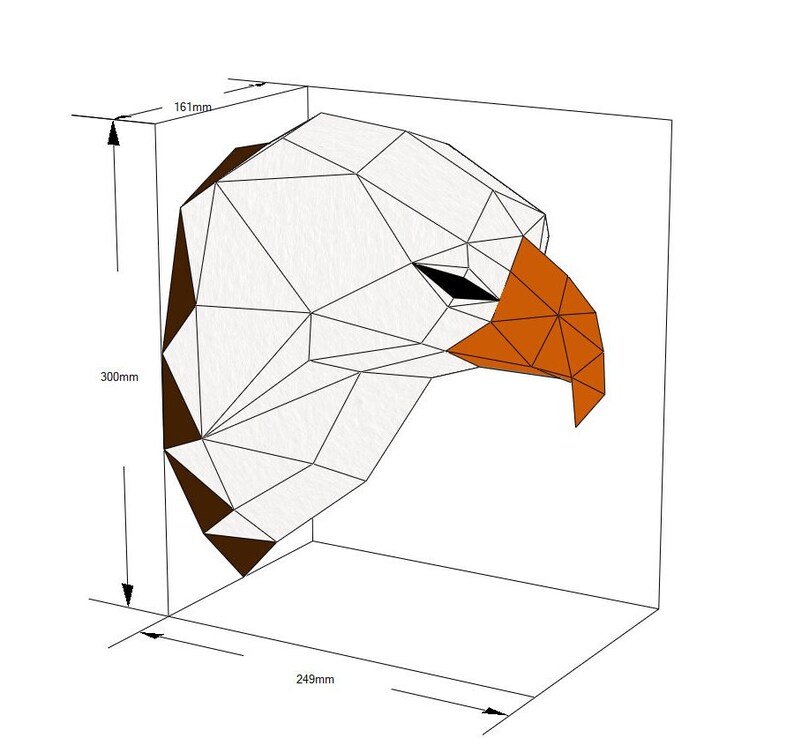 Papercraft EAGLE Head Pepakura, Handmade Gift, Home Decor - Etsy