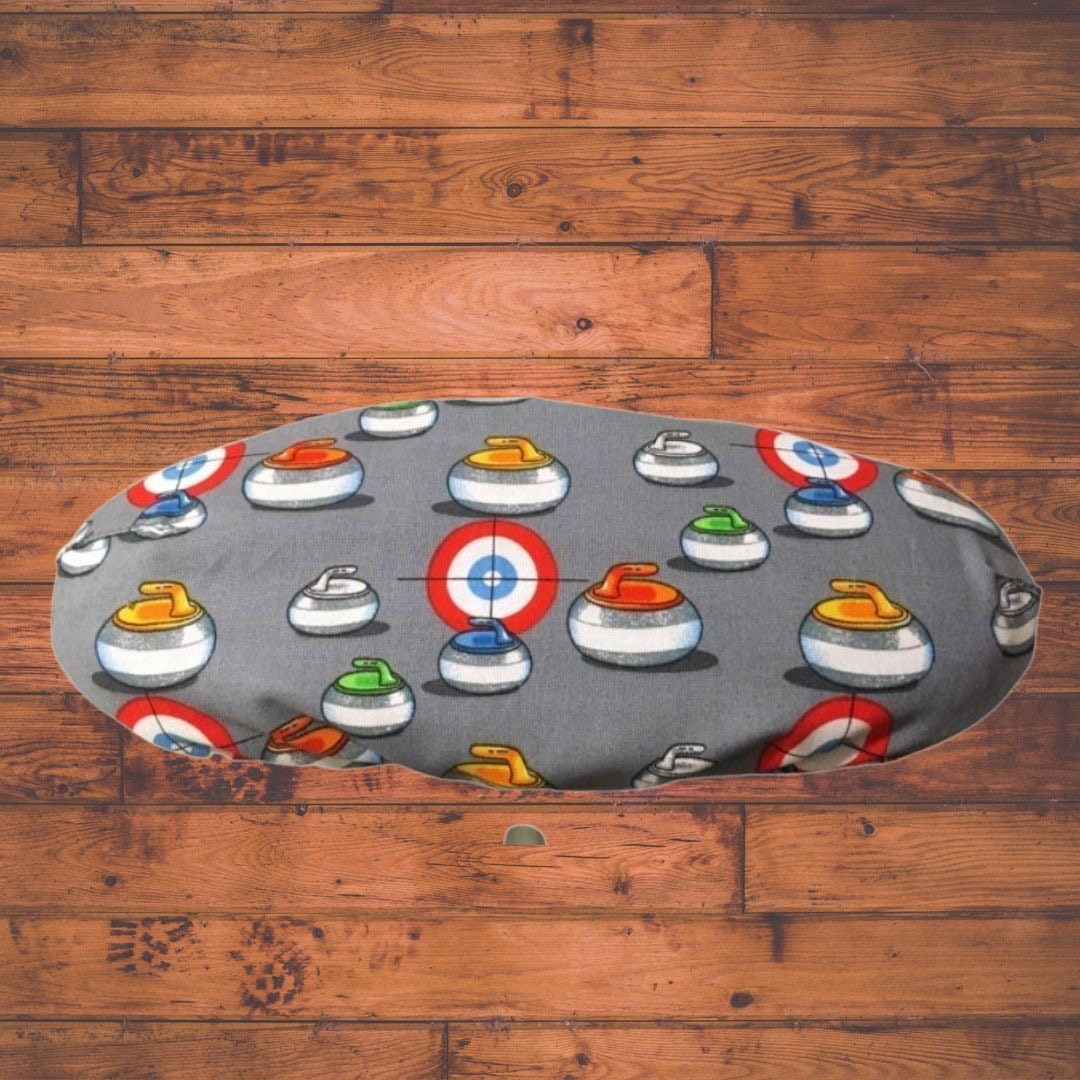 Grey Gray Cotton Curling Broom Cover ~ Plain or With Personalization ...