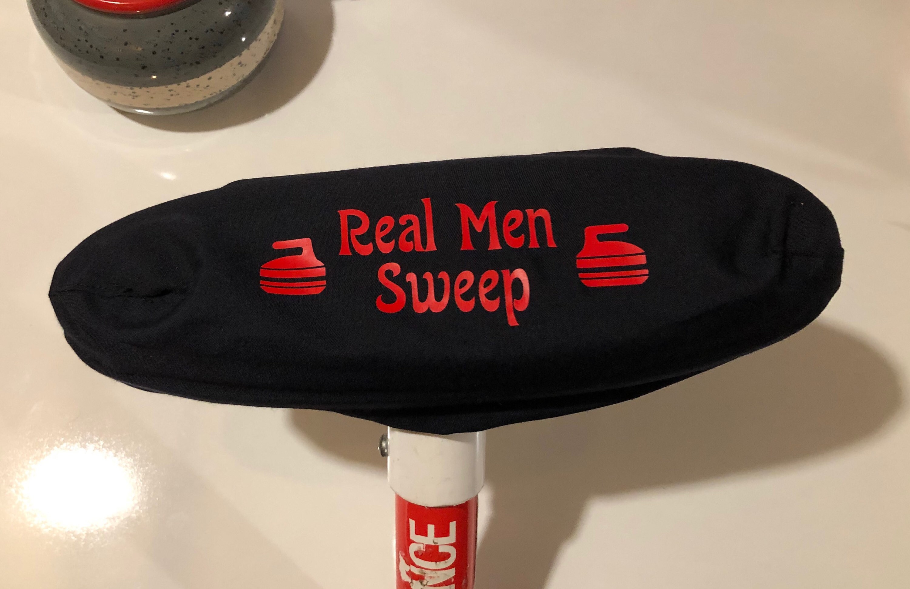 Cotton Curling Broom Covers ~ Real Men/women Sweep & Curling Stones ...