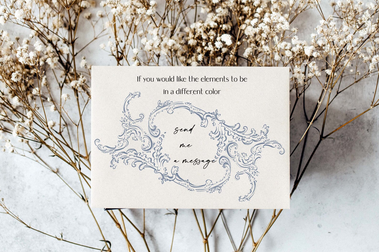 Dusty Blue Line Art Clipart, Hand Drawn Fine Art Frame Crest, Elegant ...