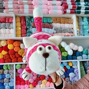 Handmade Crochet Fat Cat Plush Toy - Adorable Amigurumi Kawaii Chubby ...