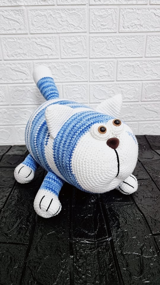 Handmade Crochet Fat Cat Plush Toy Adorable Amigurumi Kawaii - Etsy Canada