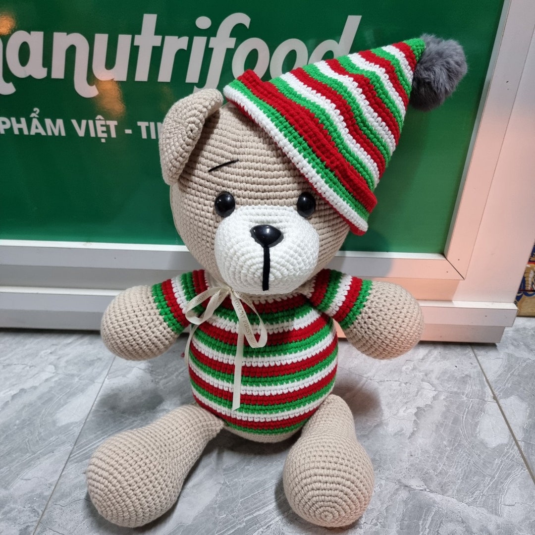 Amigurumi Christmas Bear,pattern Christmas Bear, Crochet Christmas Bear ...