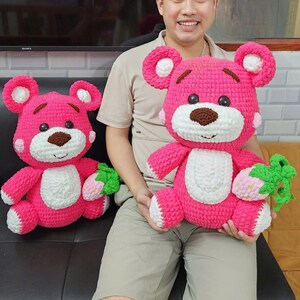 Strawberry Bear Lotso Crochet Pattern - Lotso Strawberry Bear ...