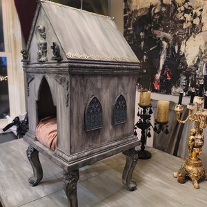 Custom Made Gothic Cathouse With Base and Short Wood Legs - Etsy