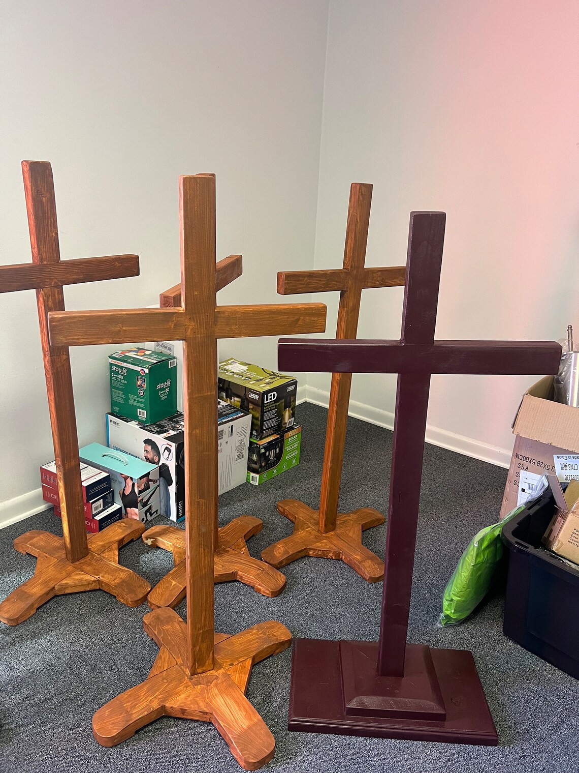 Tall Wooden Cross With Stand 48 Stand up Cross Cross With - Etsy