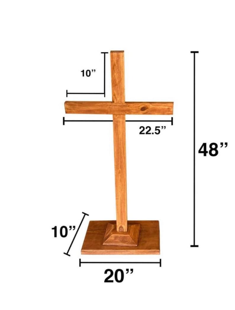 Tall Wooden Cross With Stand 48 Stand up Cross Cross With - Etsy
