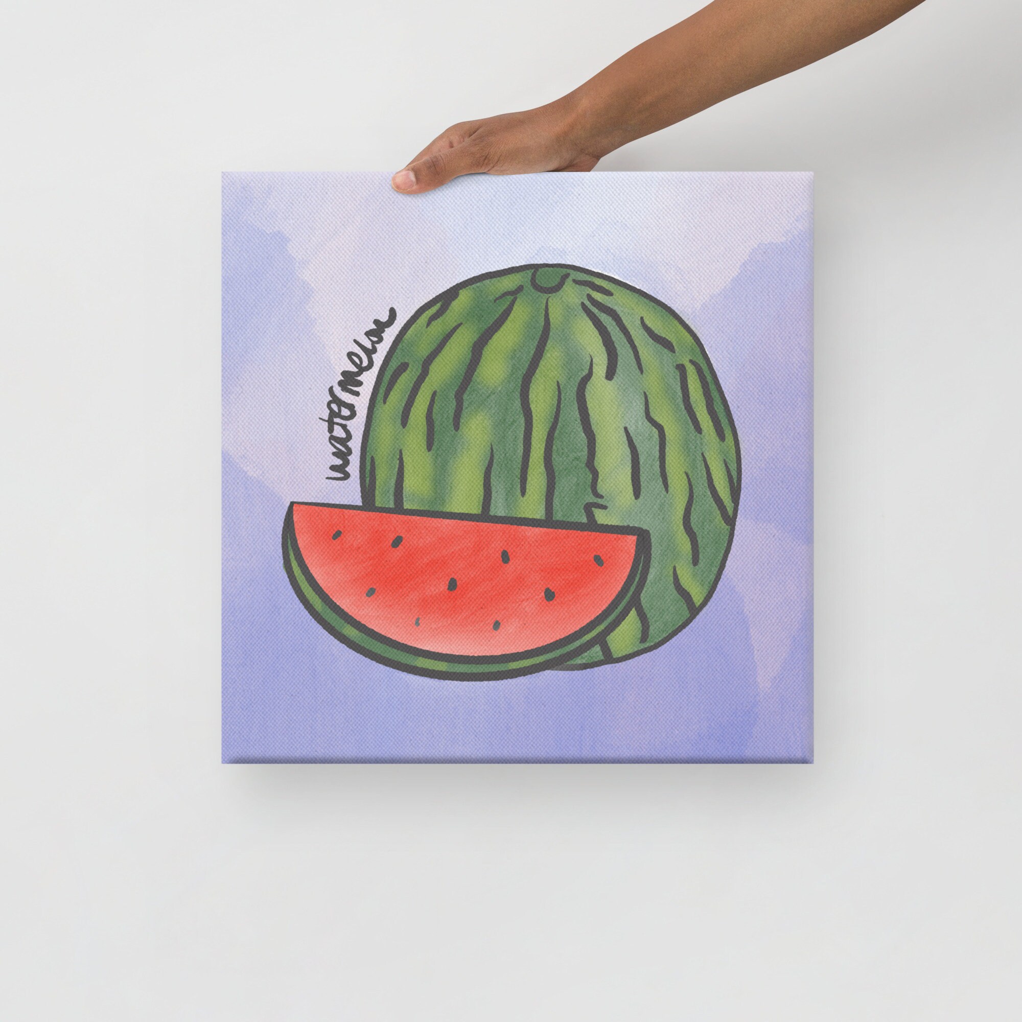 Watermelon Illustration Canvas Artwork - Etsy