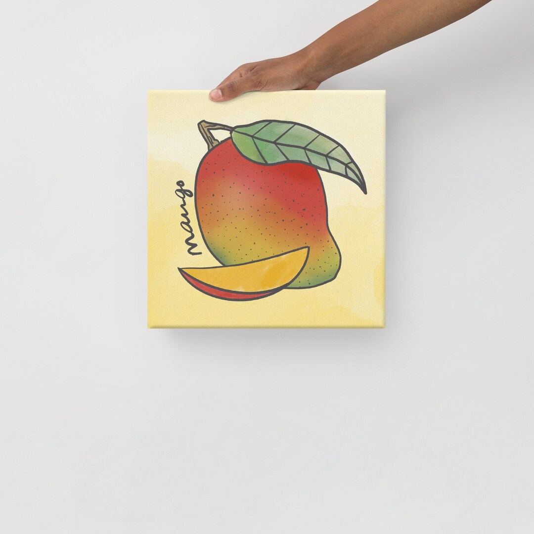 Mango Illustration Canvas Artwork - Etsy
