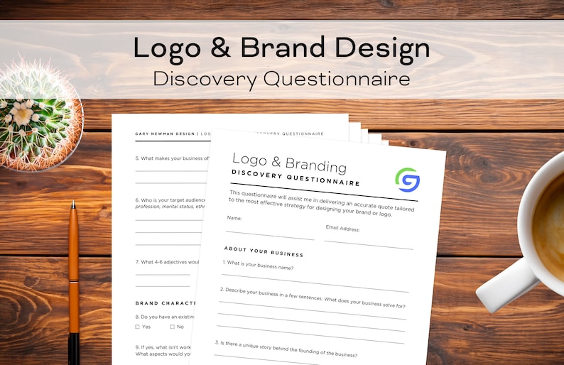 Logo & Brand Design Questionnaire | Minimalistic, Professional ...