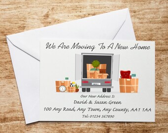 Personalised Number New Address Cards Moving Home Change of - Etsy UK