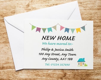 Personalised Number New Address Cards Moving Home Change of - Etsy UK