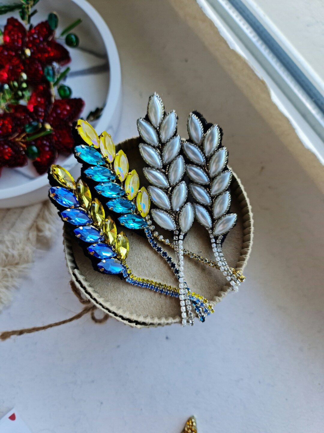 Ukrainian Wheat Field Brooch, Blue and Yellow Wheat Pin, Patriotic ...