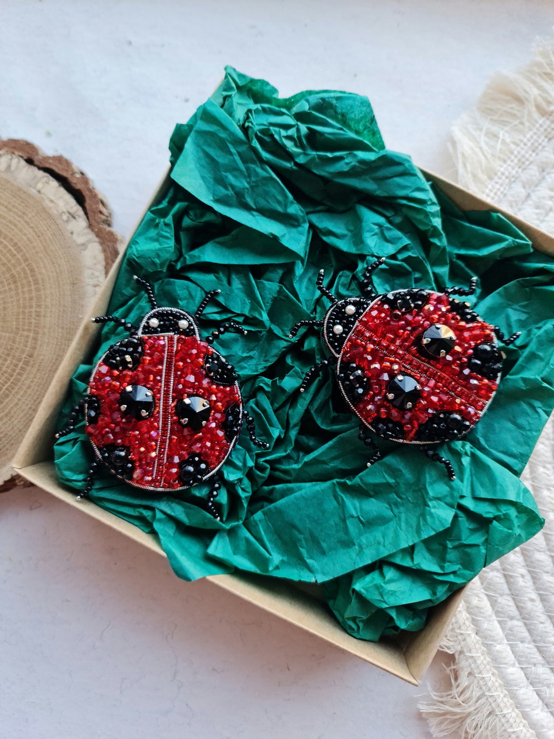 Lady Bug Pin, Embroidery Brooche for Women - Etsy