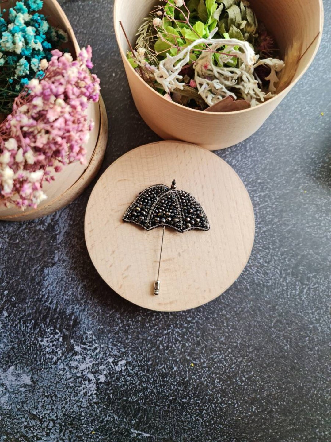 Umbrella Pin, Brolly Beadwork Brooch, Sunshade Pin - Etsy