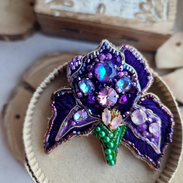 Purple Brooch - Etsy