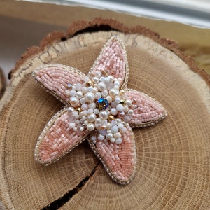 Stellar Seas: Starfish Beaded Brooch - Ocean Jewelry Gift for Mother's ...