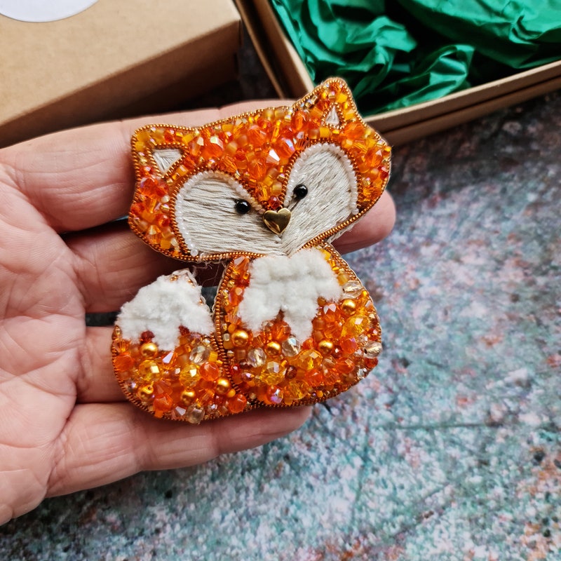 Fox Brooch - Etsy