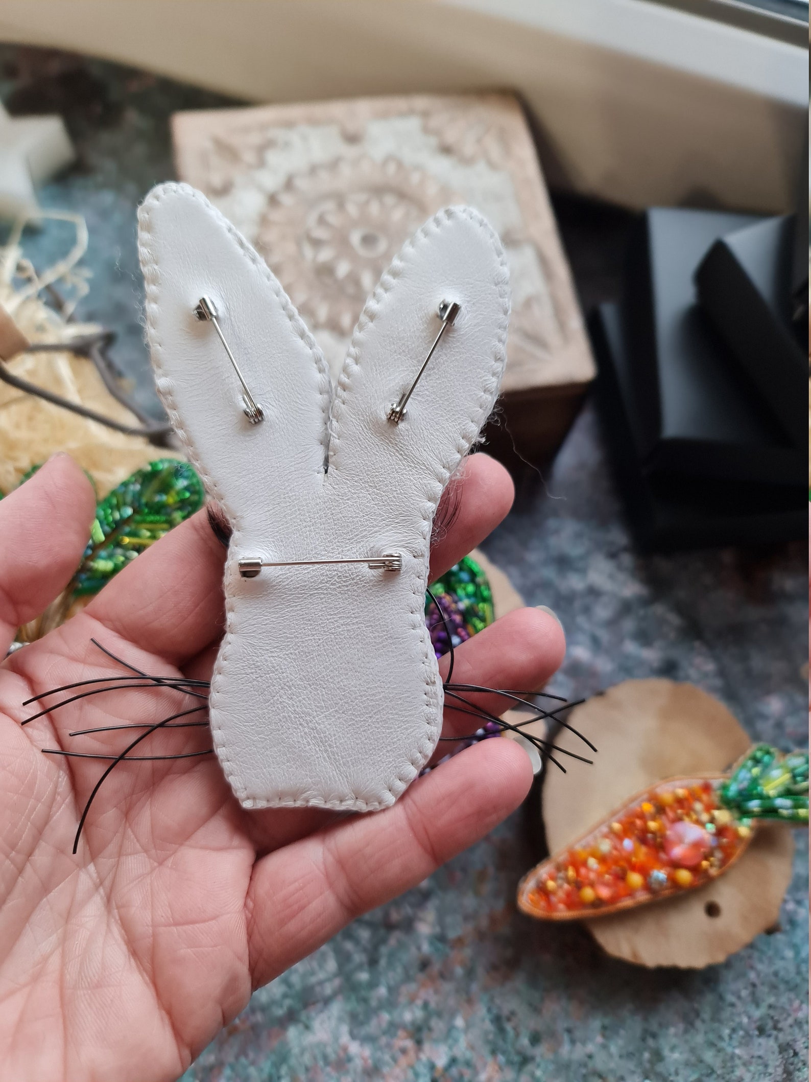 Cute Rabbit Brooch Bunny Pin Animal Jewelry Easter Gift | Etsy