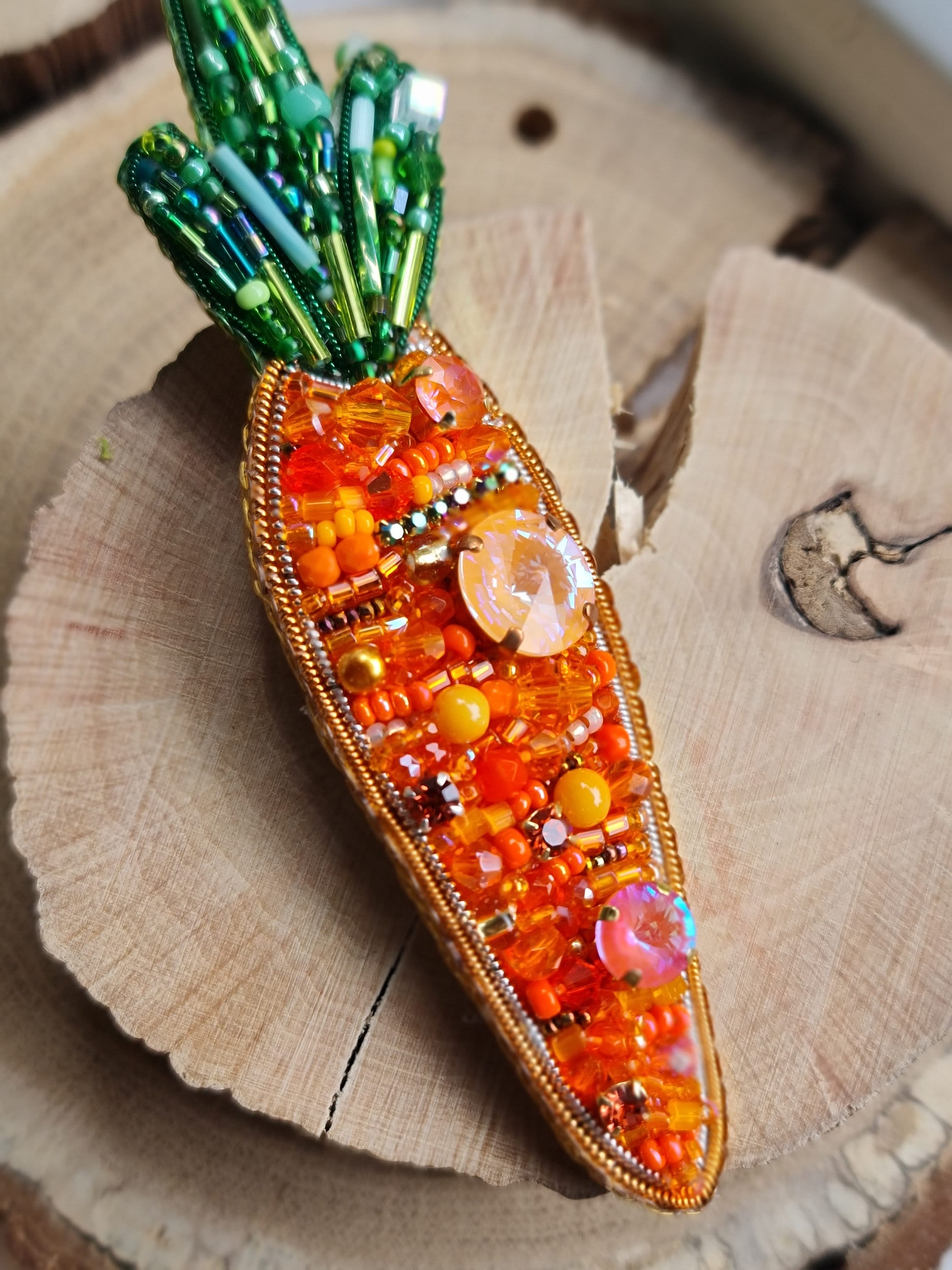 Vegetable Bead Brooch, Eggplant Pin, Garden Brooch - Etsy