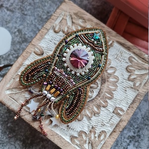 Rocket Embroidery Brooch, Cosmic Pin, Space Jewelry - Etsy