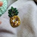 Pineapple Brooch, Fruit Kawaii Pin, Embroidery Jewelry - Etsy