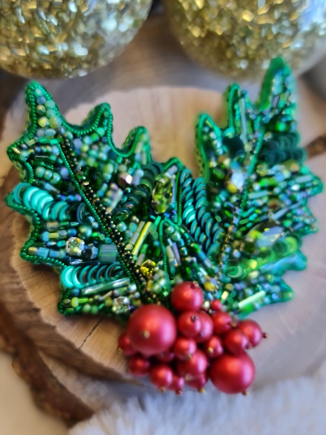 Christmas Holly Berry Brooch, Lapel Pin for Mens - Etsy
