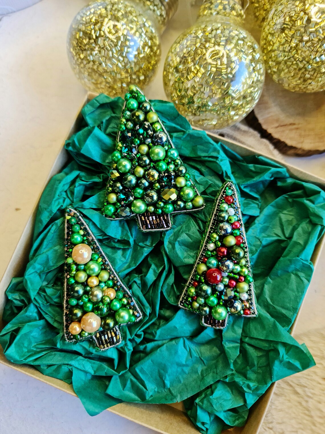 Christmas Tree Pin, Holiday Brooch, Best Friend Gift - Etsy