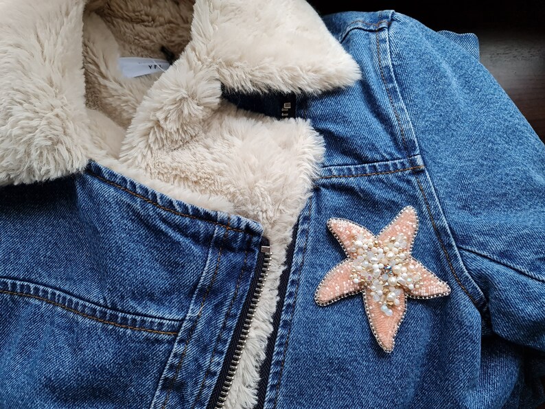 Stellar Seas: Starfish Beaded Brooch - Ocean Jewelry Gift for Mother's ...